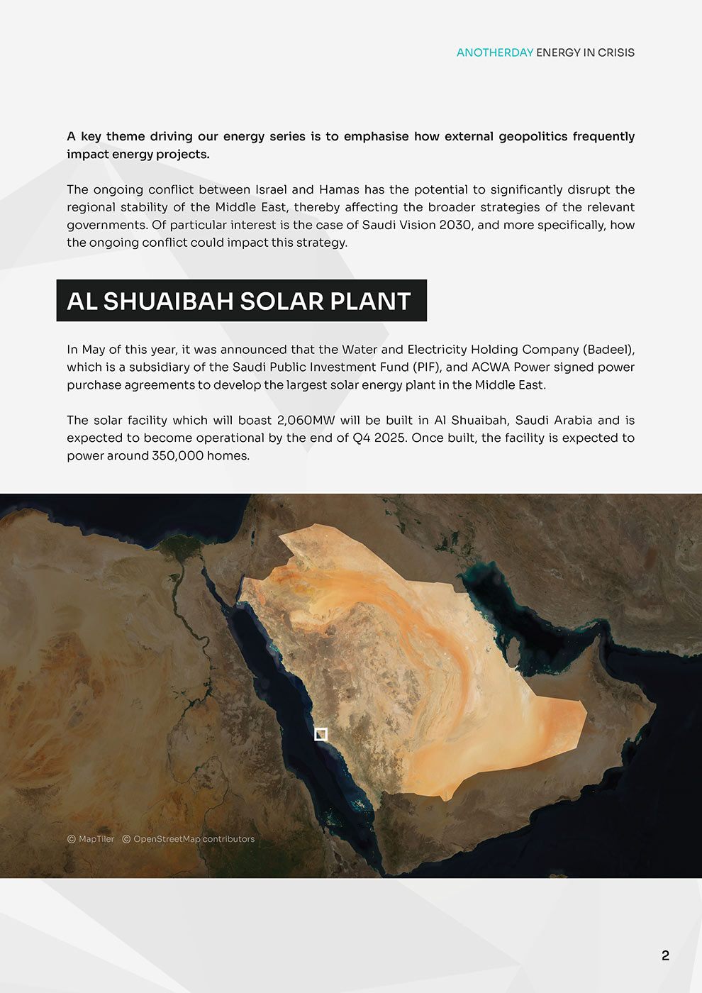 Solar energy, Vision 2030 and Middle East instability | AnotherDay Analysis