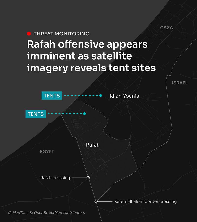 Rafah offensive appears imminent as satellite imagery reveals tent ...