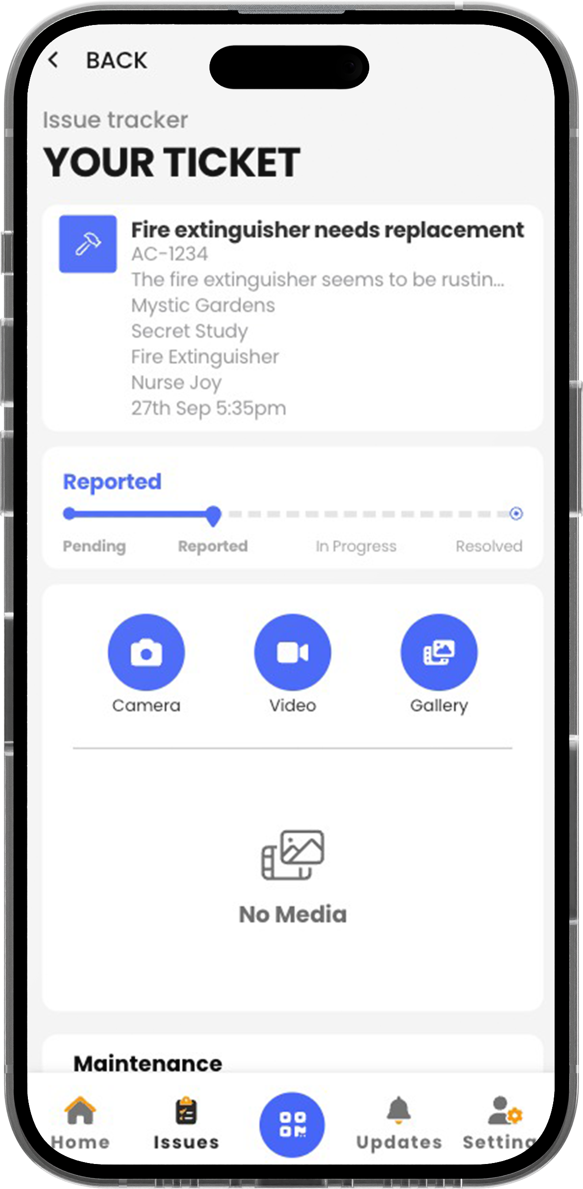 Mobile Maintenance Reporter App | FaultFixers