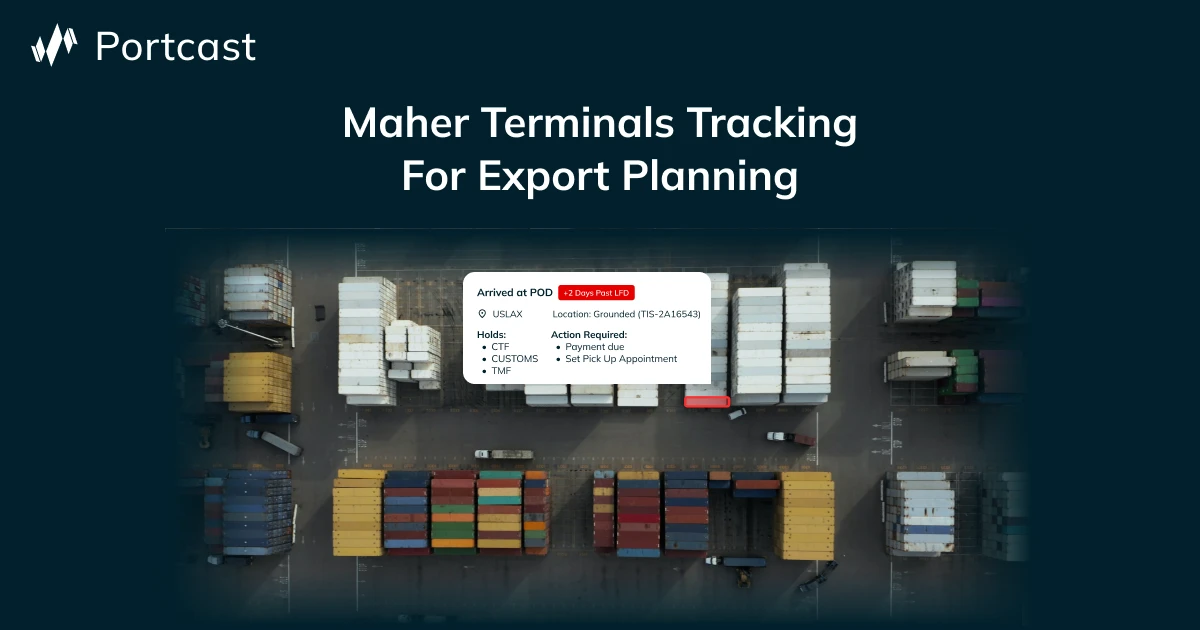 📍Maher Terminal Tracking: : Import and Export Container Events