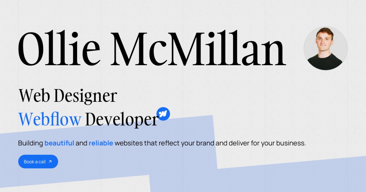 Ollie McMillan - Webflow Developer in South England