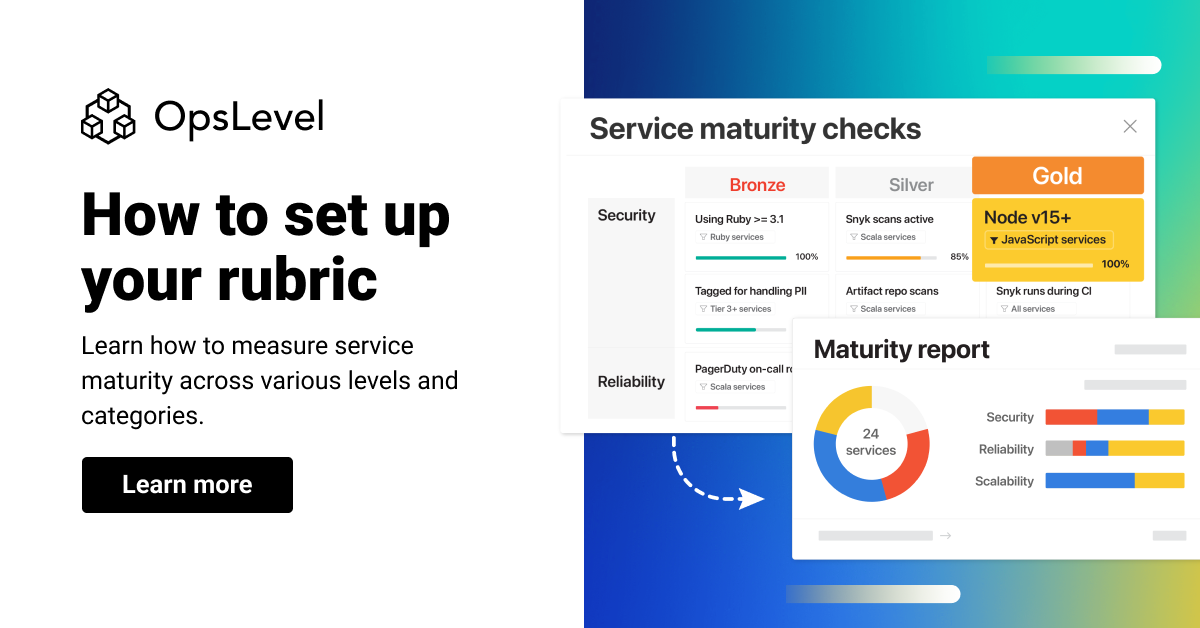 How to set up your service maturity rubric