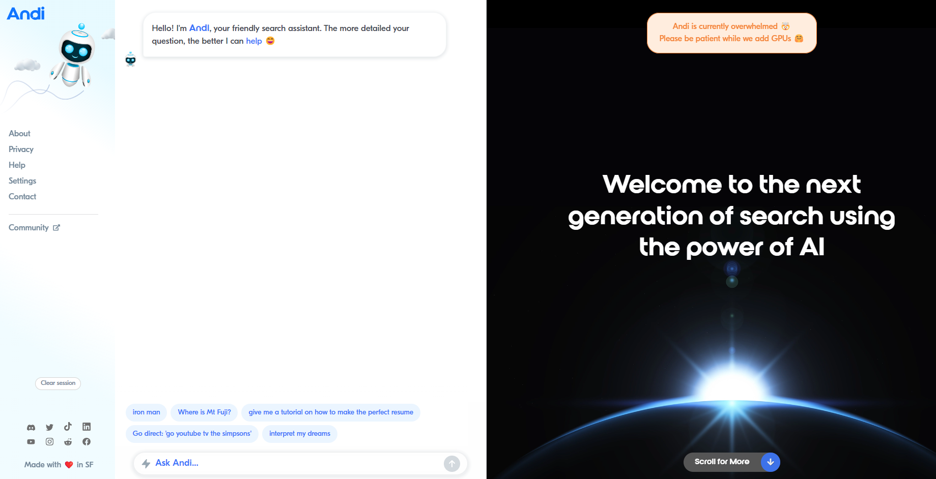 Meet Andi Search: Your Personal AI Search Assistant