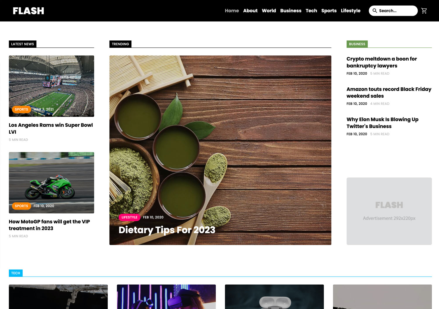 Flash Blog Webflow Template