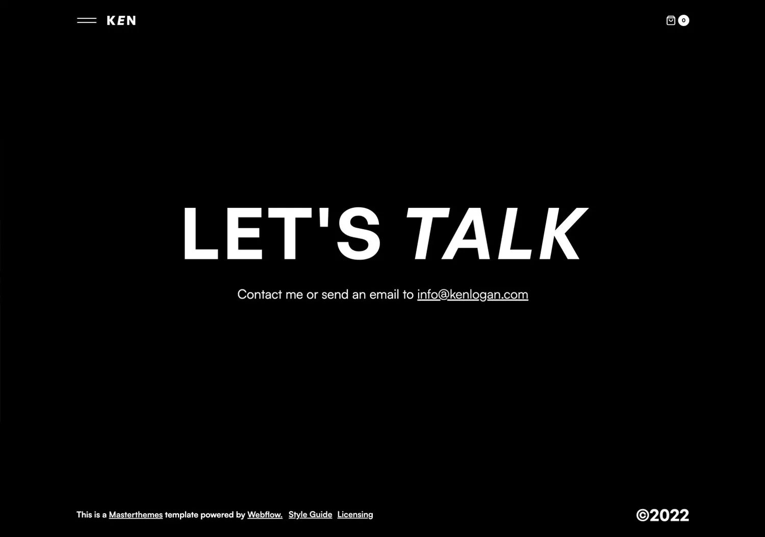 Ken Portfolio Webflow Template