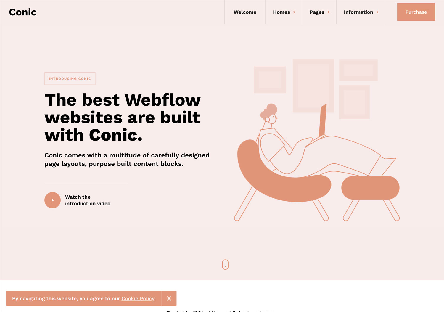 Conic Startup Webflow Template