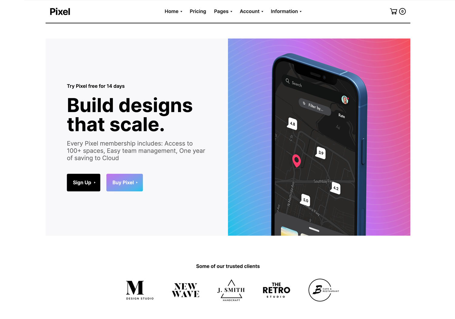 Pixel App Webflow Template