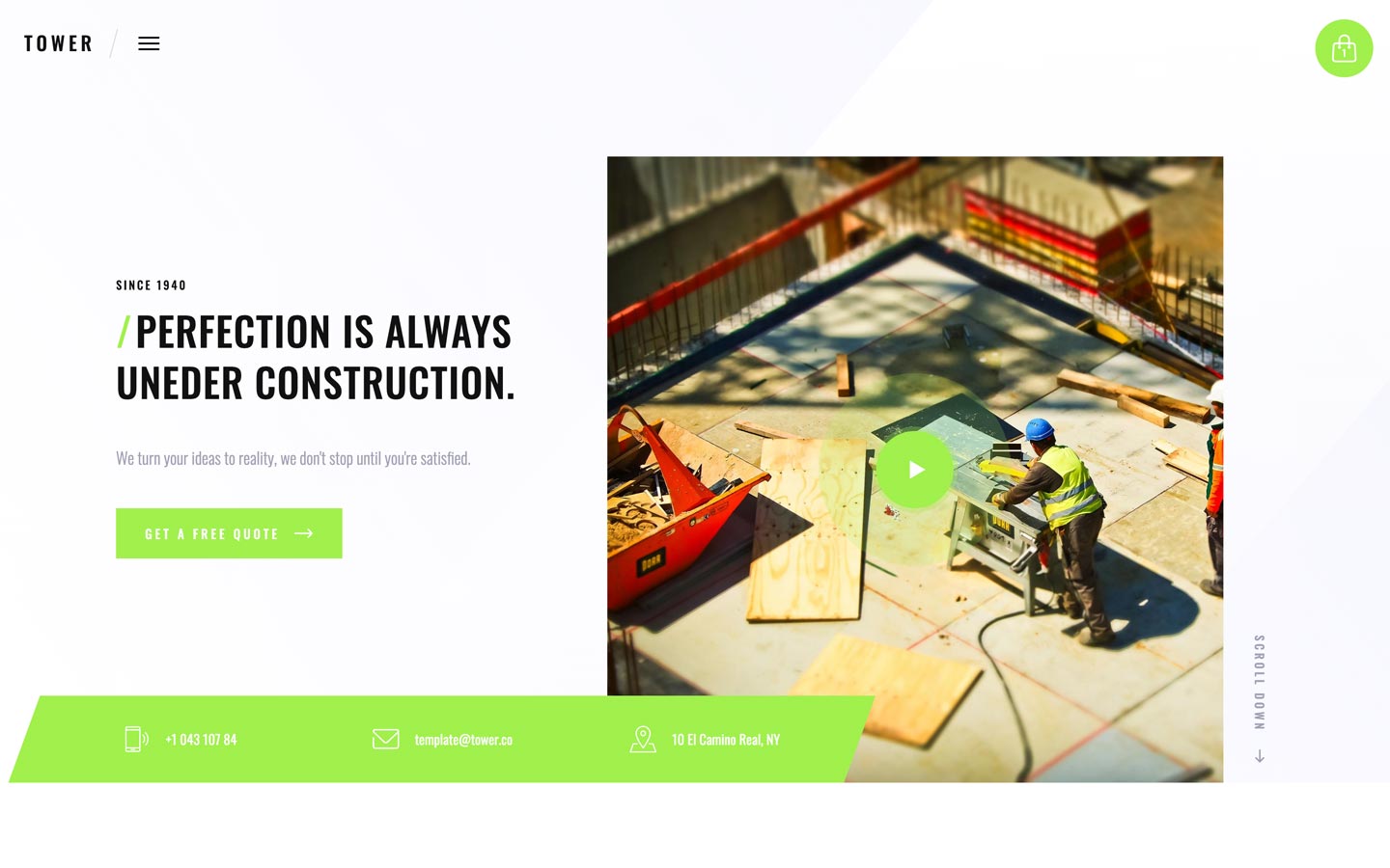 Tower Construction Webflow Template