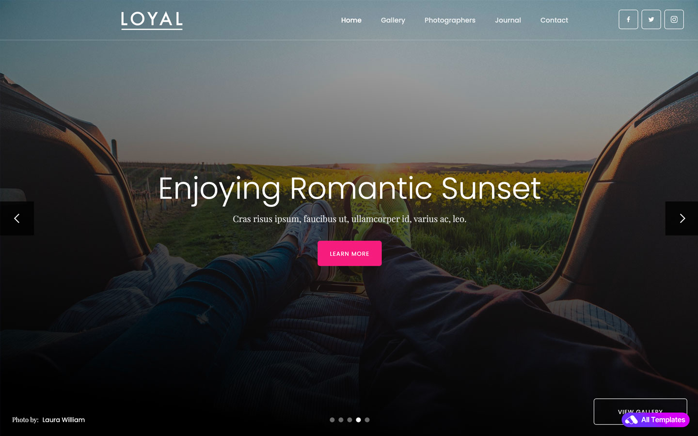 Loyal Photography Webflow Template