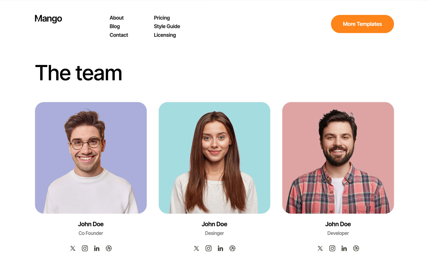 Mango Agency Webflow Template