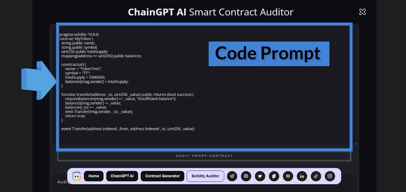 How To: Audit a Smart Contract with the ChainGPT AI
