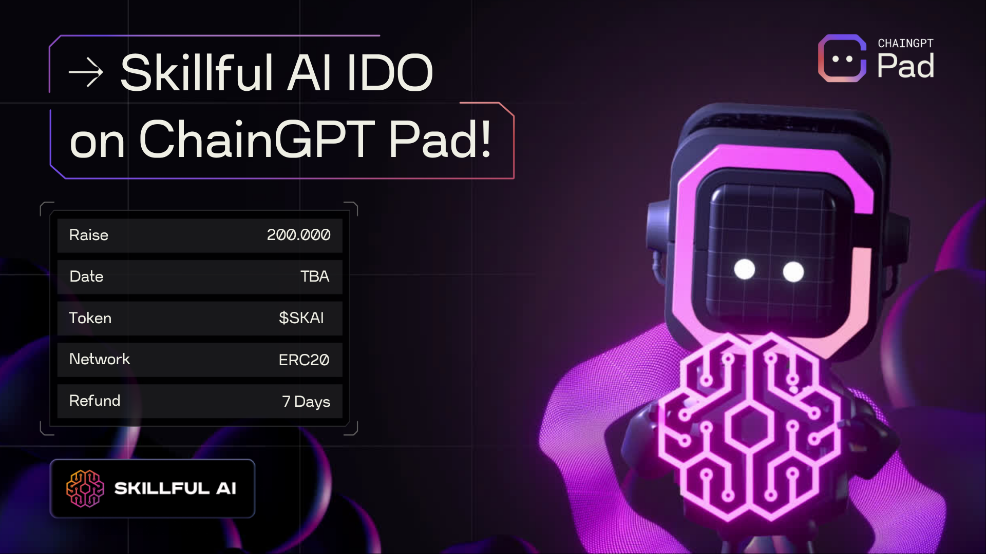 Skillful AI IDO on ChainGPT Pad: Personalized AI Agents for the Future