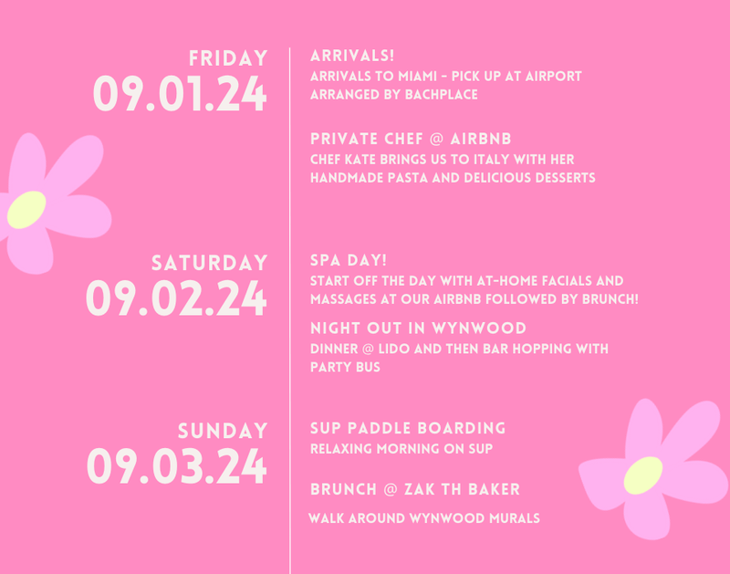 Perfect Bachelorette Party Itinerary