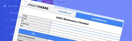 A HVAC (Heating, Ventilation, and Air Conditioning) Checklist in Excel ...