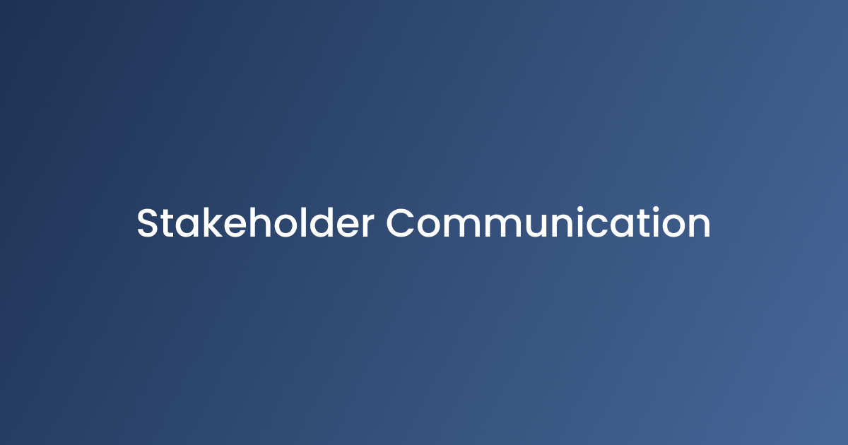 Stakeholder Communication | ASE Holdings