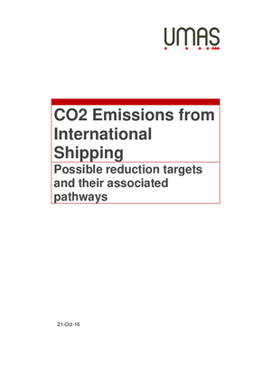 Report - DSA: CO2 Emissions from International Shipping | 2016 | 2016