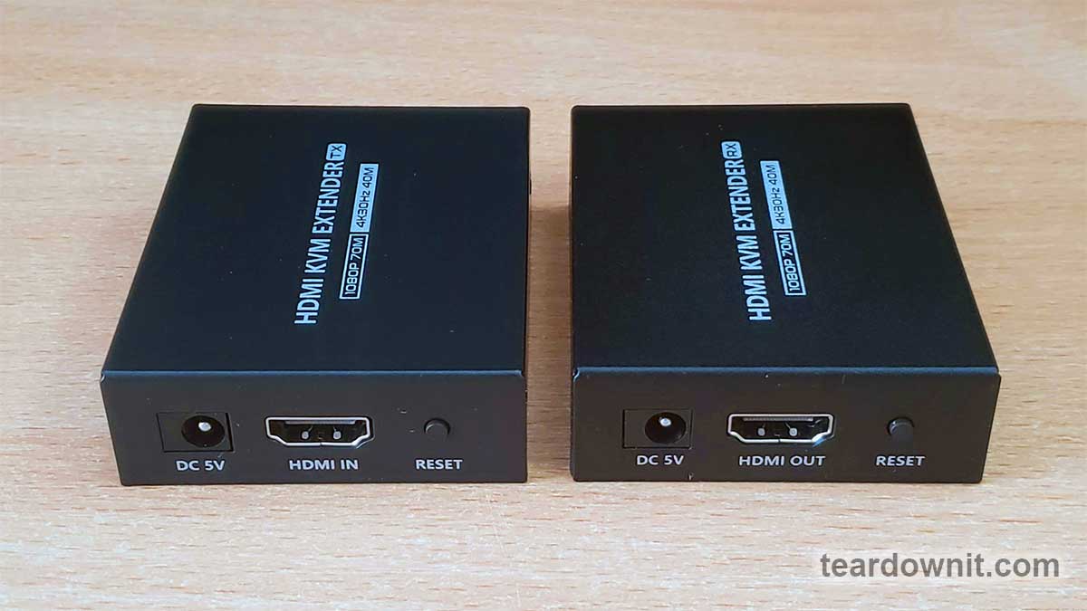 Transmitting HDMI USB and HDMI KVM signals over twisted pair cable ...