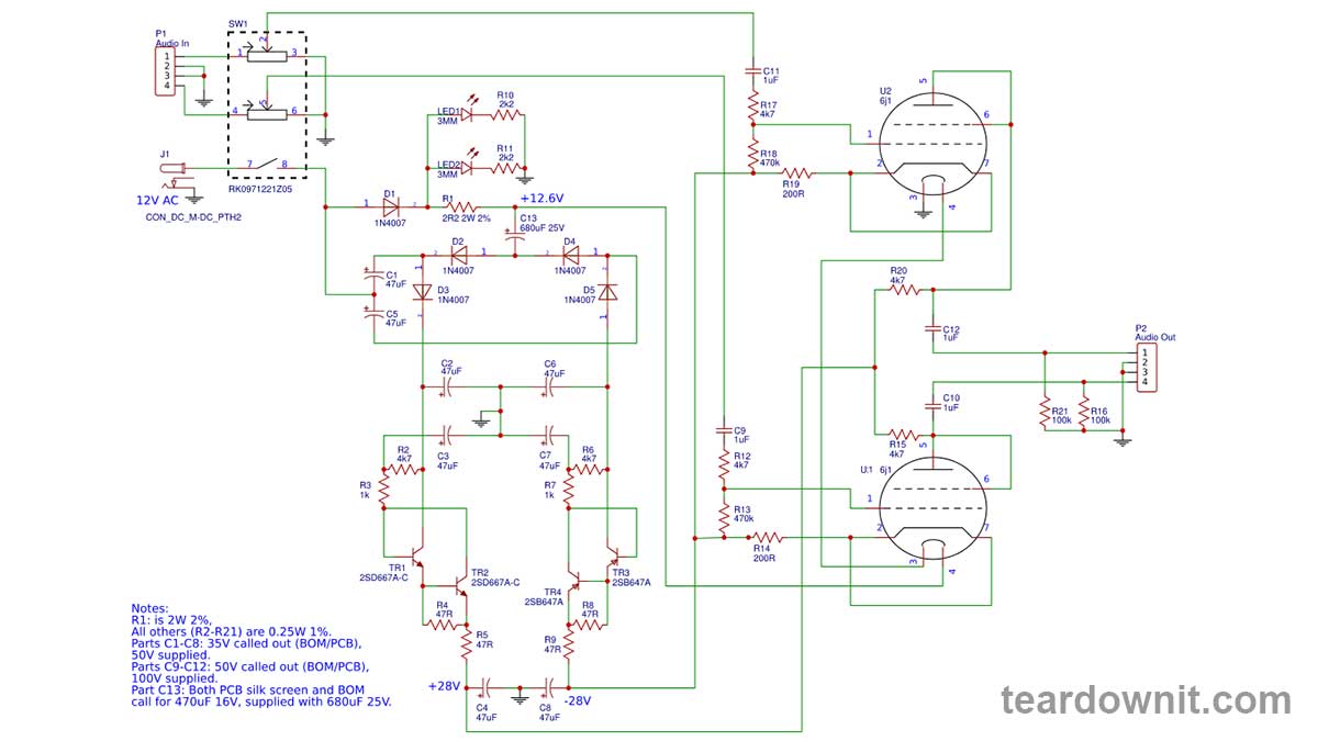 Simple DIY tube guitar amplifier | Blog