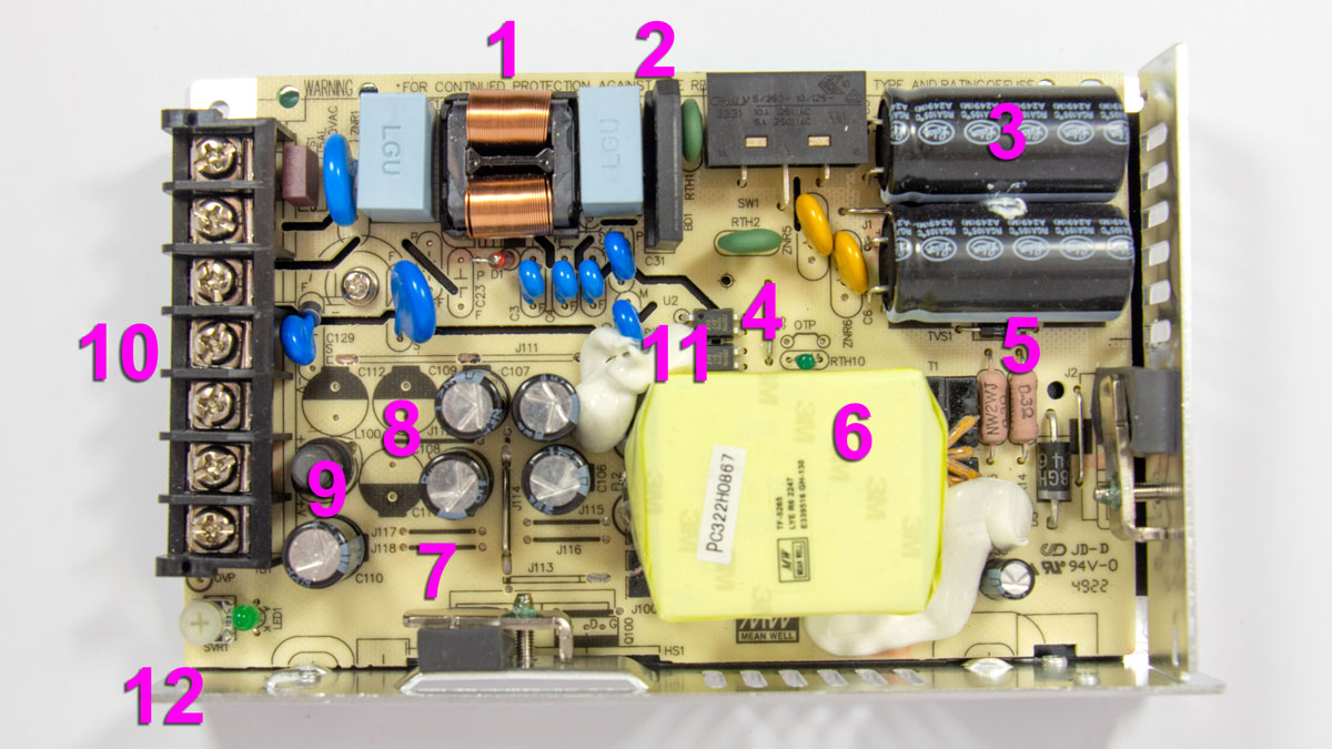 Review, teardown, and testing of LRS-150-24 Mean Well power supply | Blog