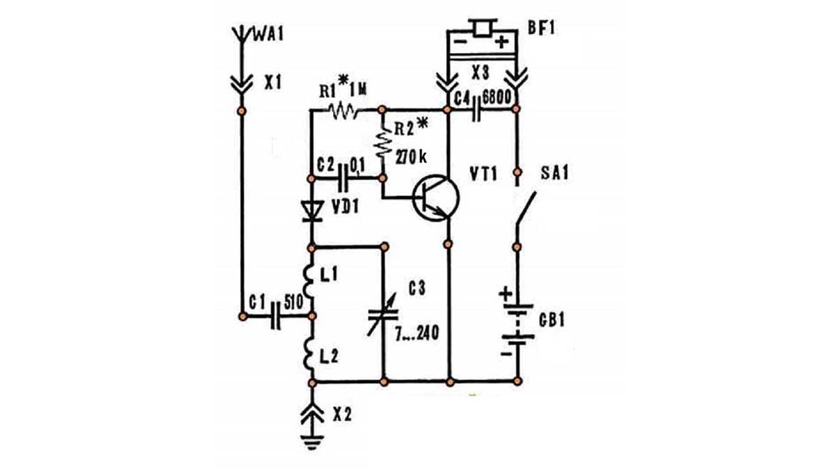 DIY single transistor reflex AM radio with regeneration and AGC | Blog