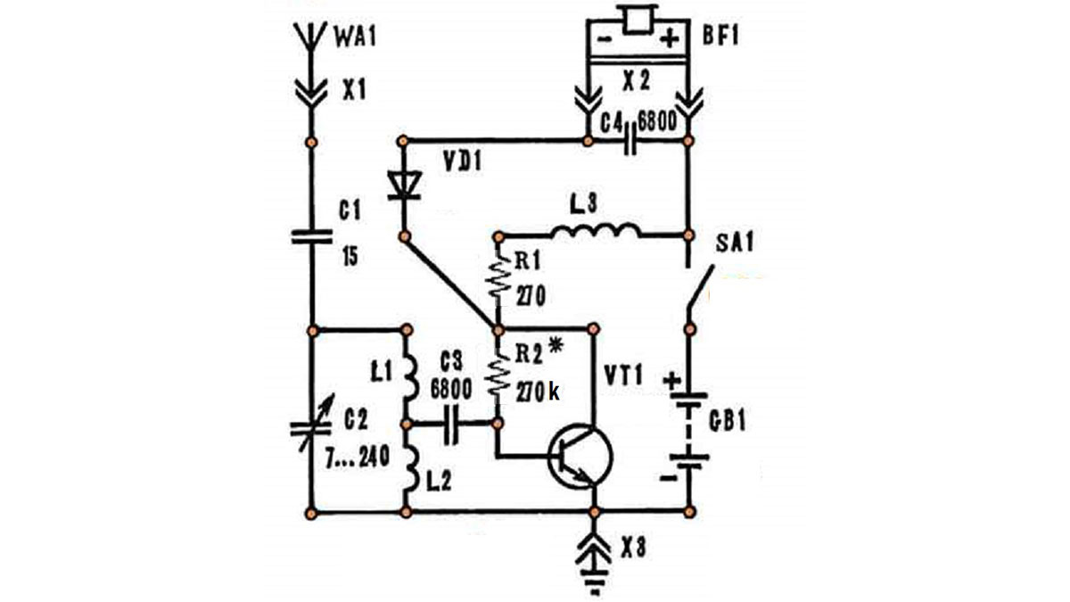 DIY single transistor reflex AM radio with regeneration and AGC | Blog