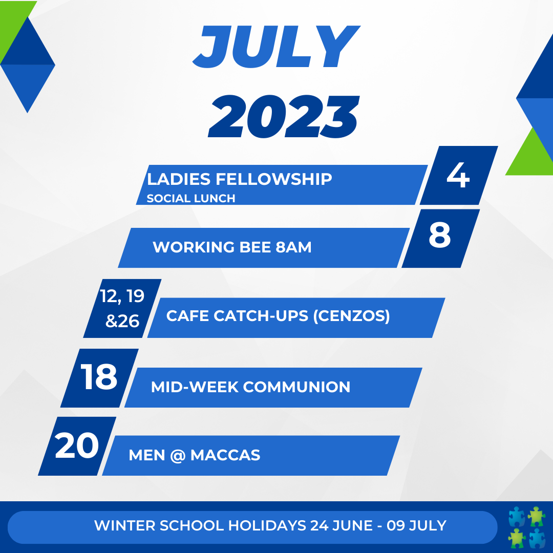 July Calendar | St John's Anglican Wishart News