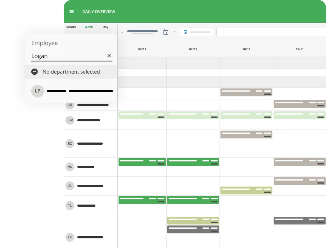 OS Worker Scheduler - Calendar function with scheduler for craftsmen