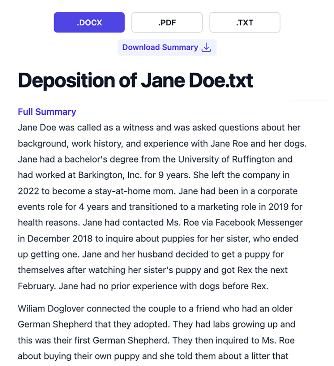 AI Deposition Summary Software | Dodonai