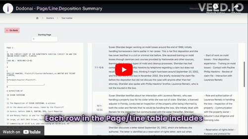 AI Deposition Summary Software | Dodonai