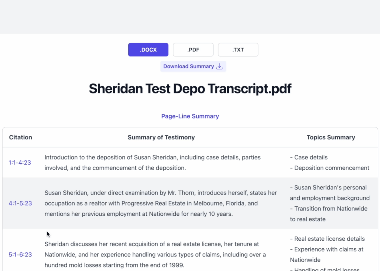 AI Deposition Summary Software | Dodonai