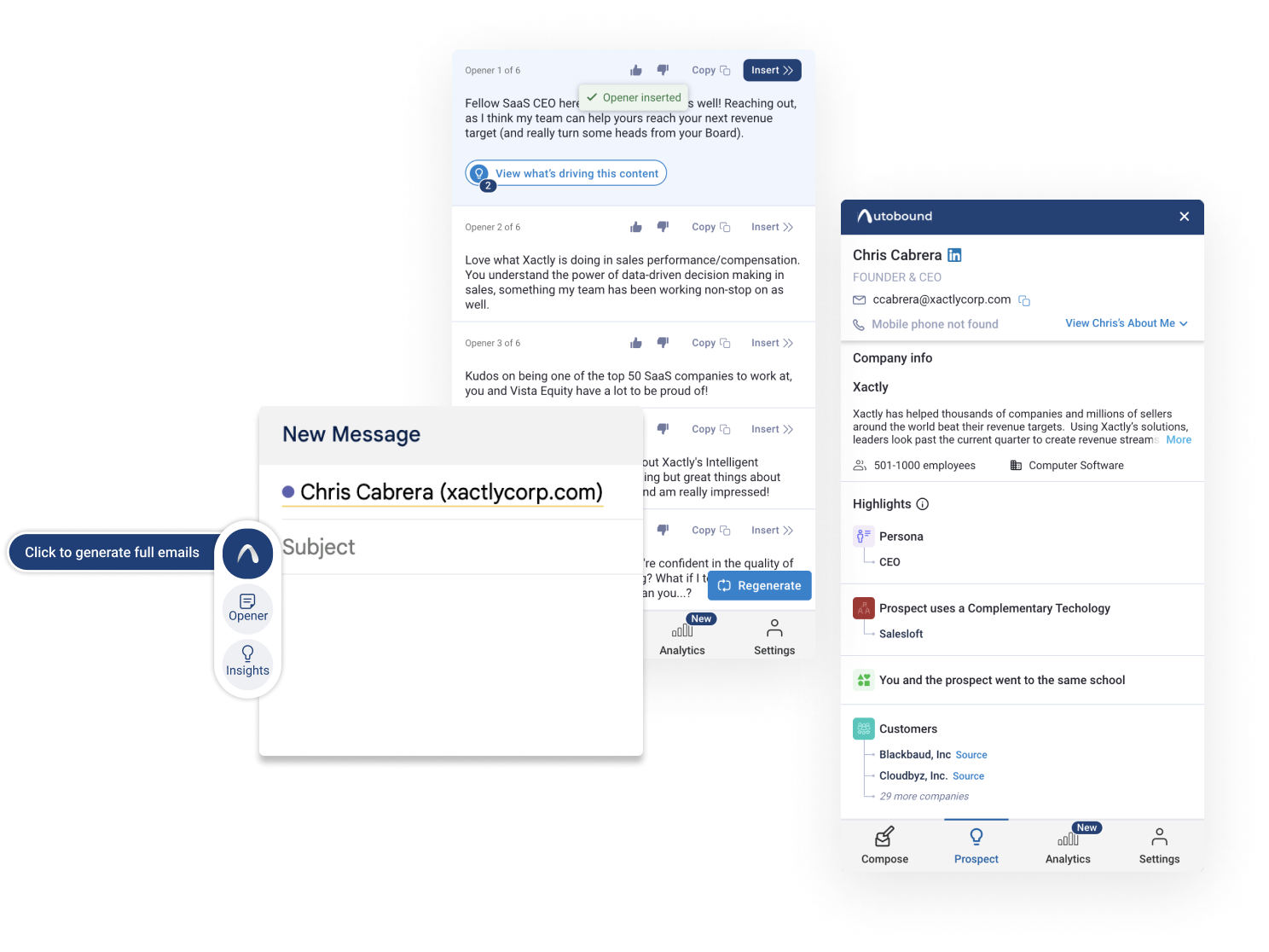 Autobound integration with Outreach