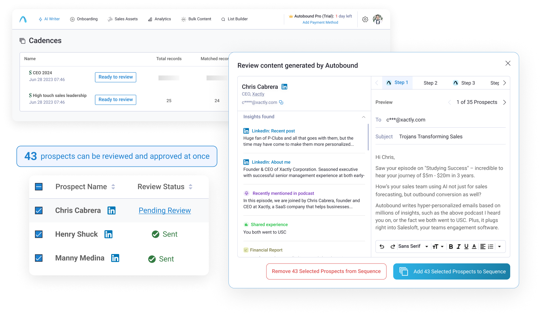 Autobound integration with Salesloft