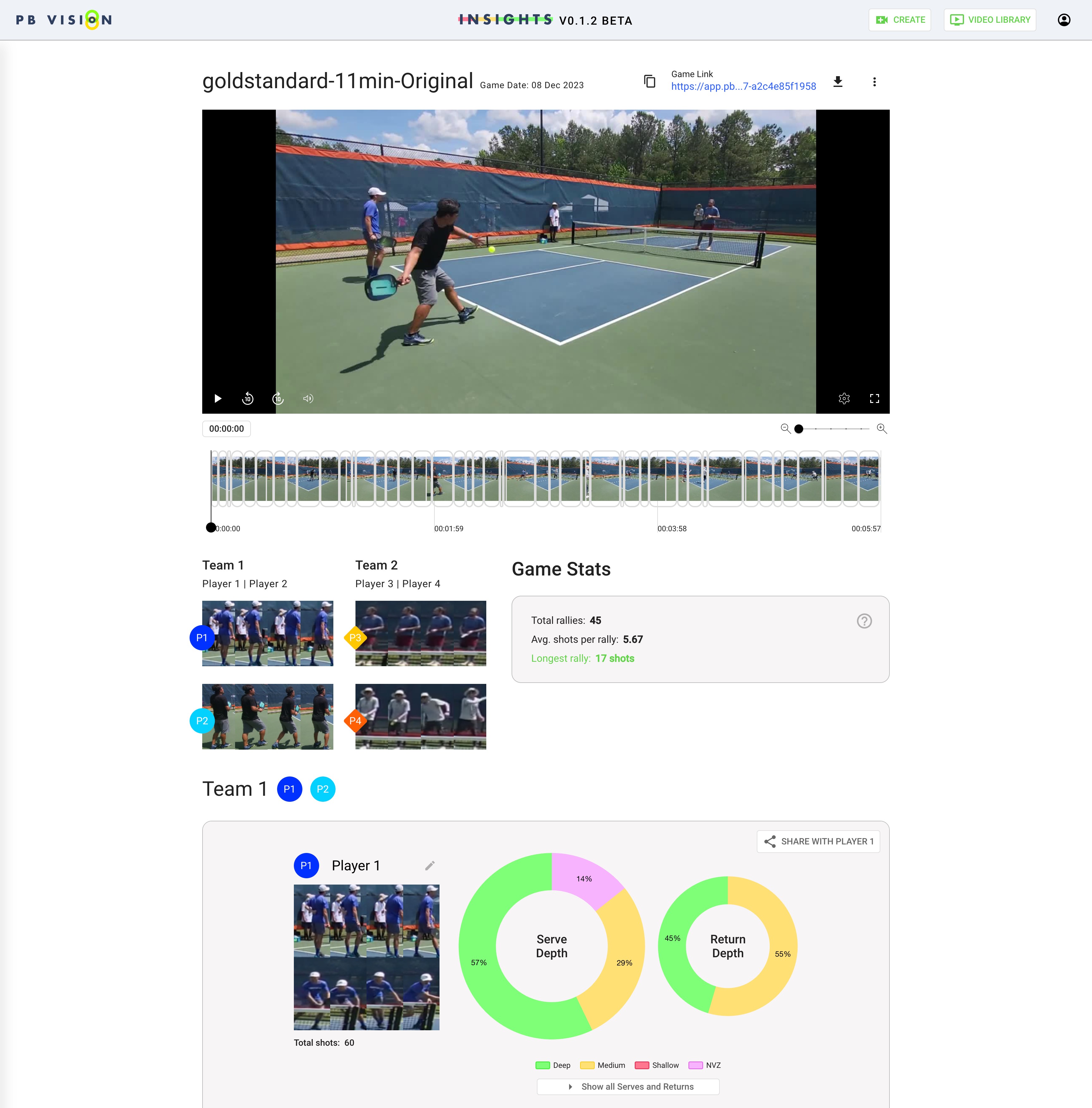 PB Vision - Pickleball analytics powered by AI