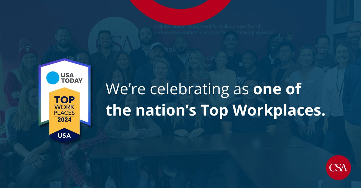 CSA Announced as a Winner of the 2024 Top Workplaces USA Award