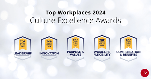 CSA Awarded 2024 Top Workplace Culture Excellence Awards