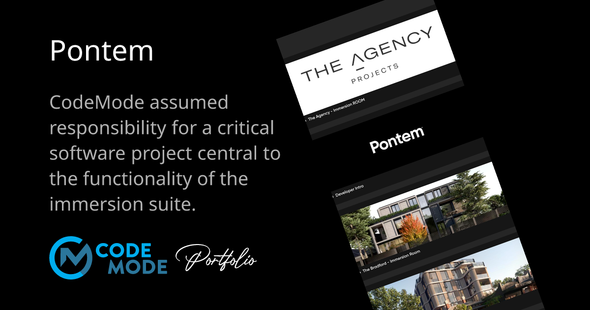 Pontem's Immersion Suite Software Transformation | CodeMode Portfolio - Australian Software ...