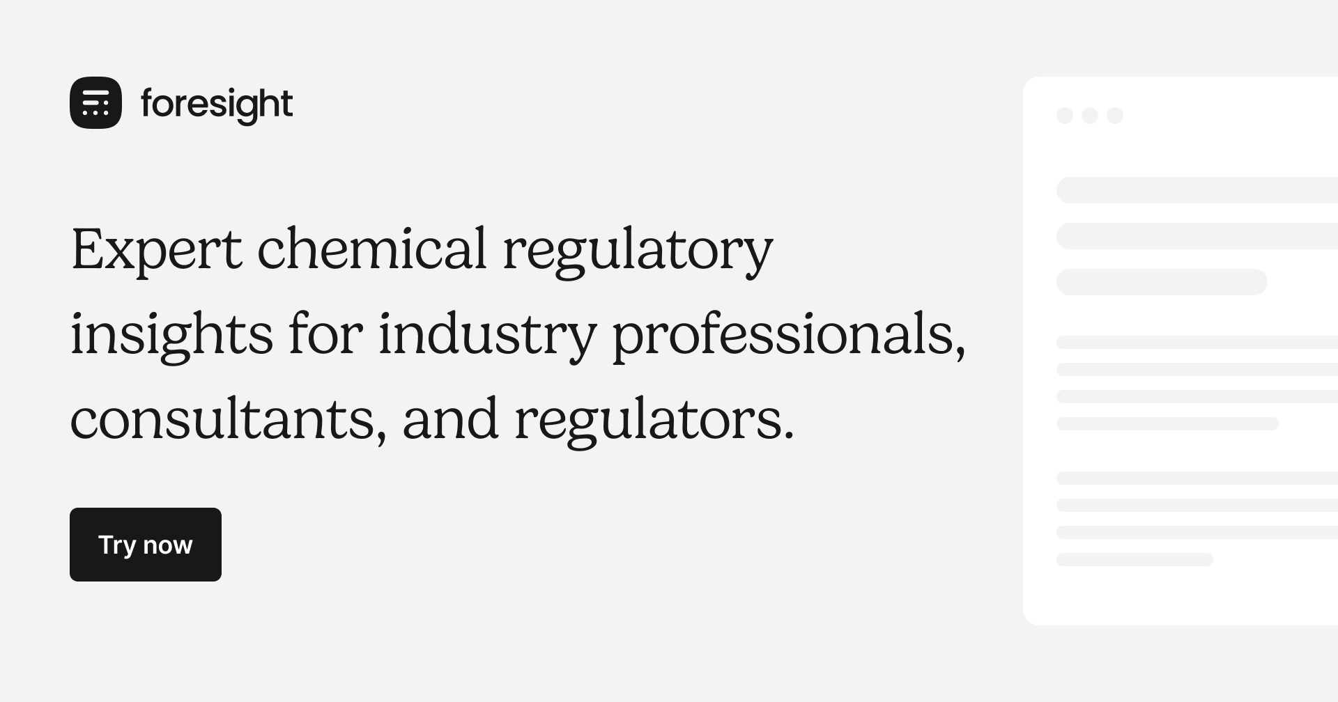 Foresight | Supplier and Market Intelligence