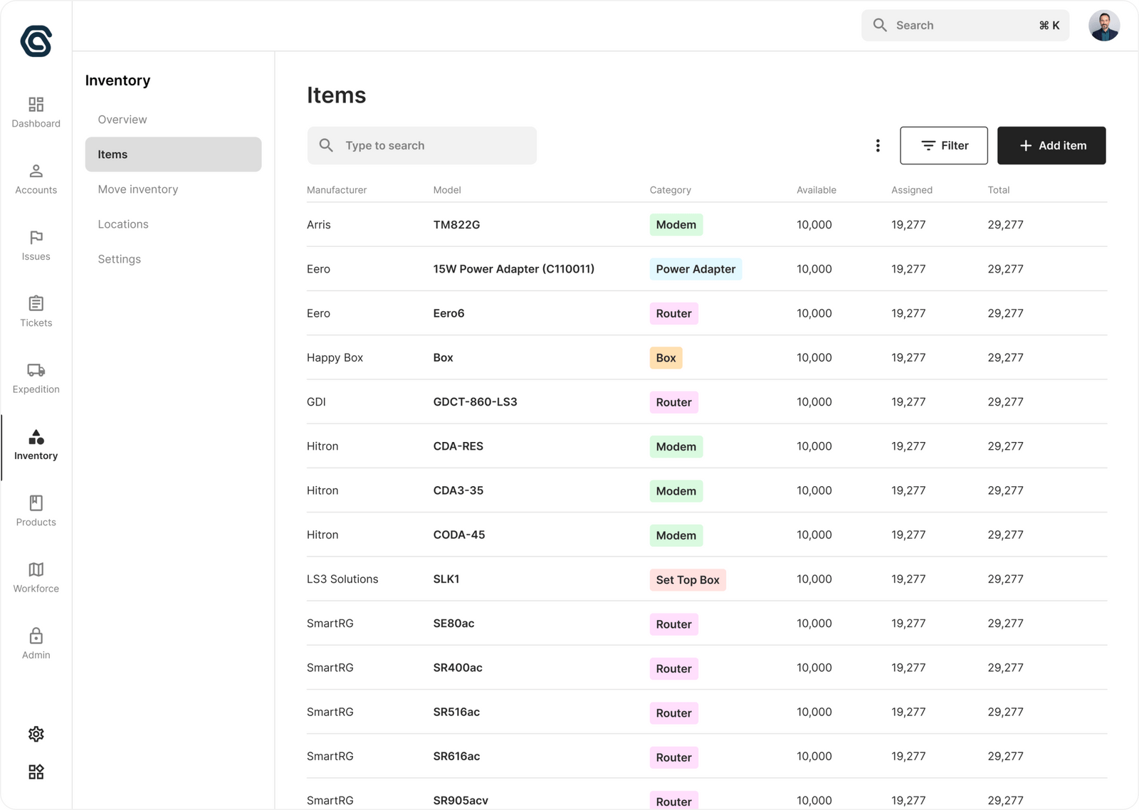 gaiia software - Inventory & Fulfillment Automation