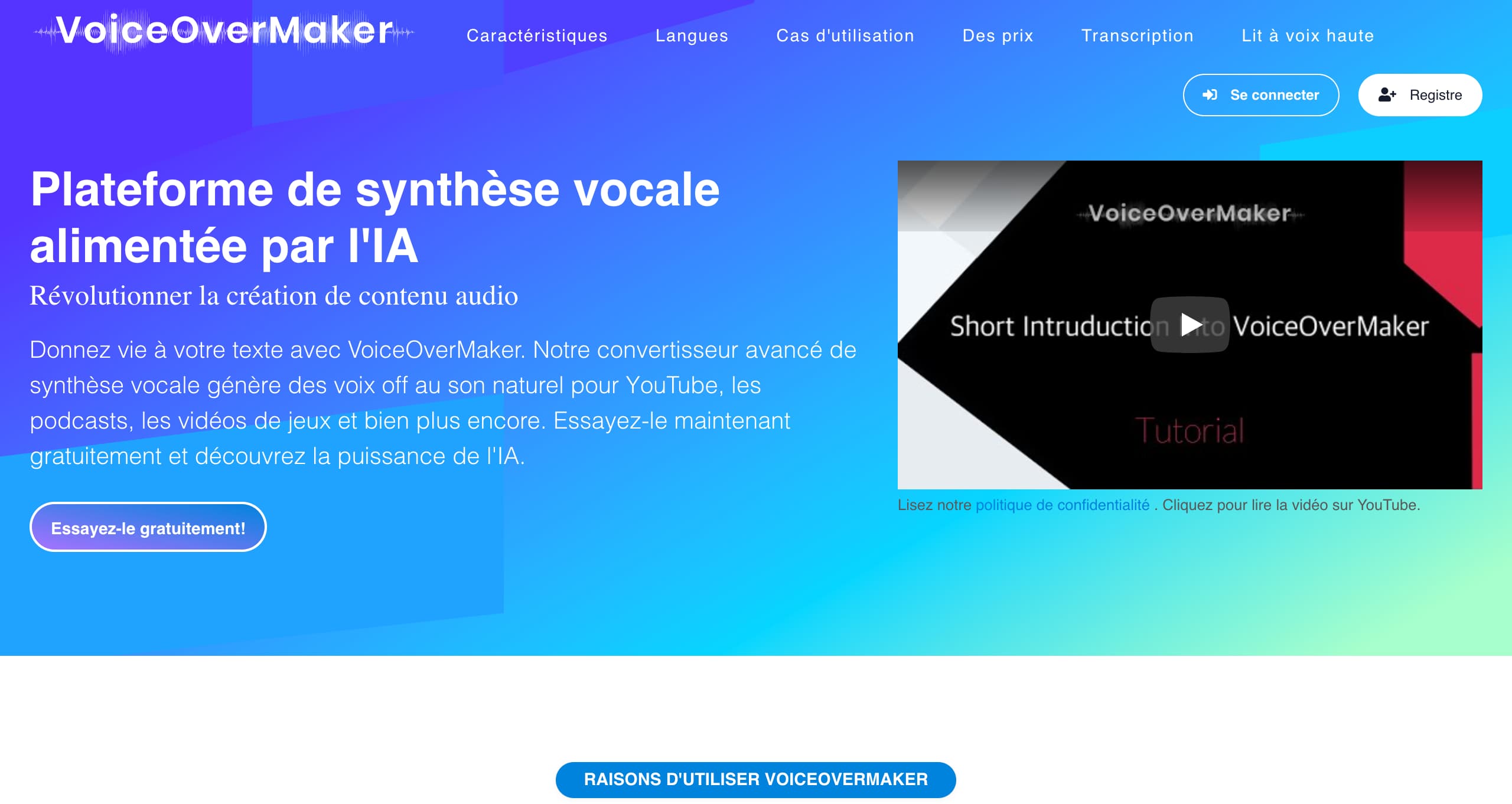Découvrez l'intelligence artificielle Voice Over Maker - Avis, Prix et ...