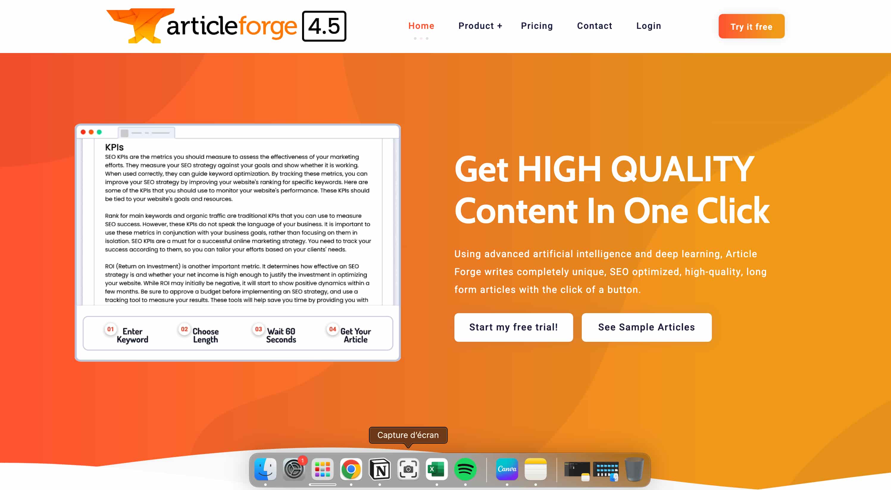 Article Forge - Avis, Prix et Fonctionnalités