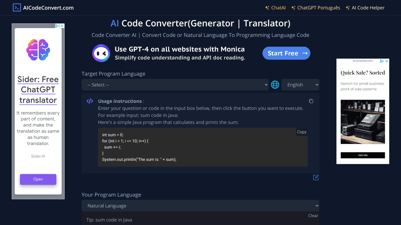 Découvrez l'intelligence artificielle AiCodeConvert - Avis, Prix et ...