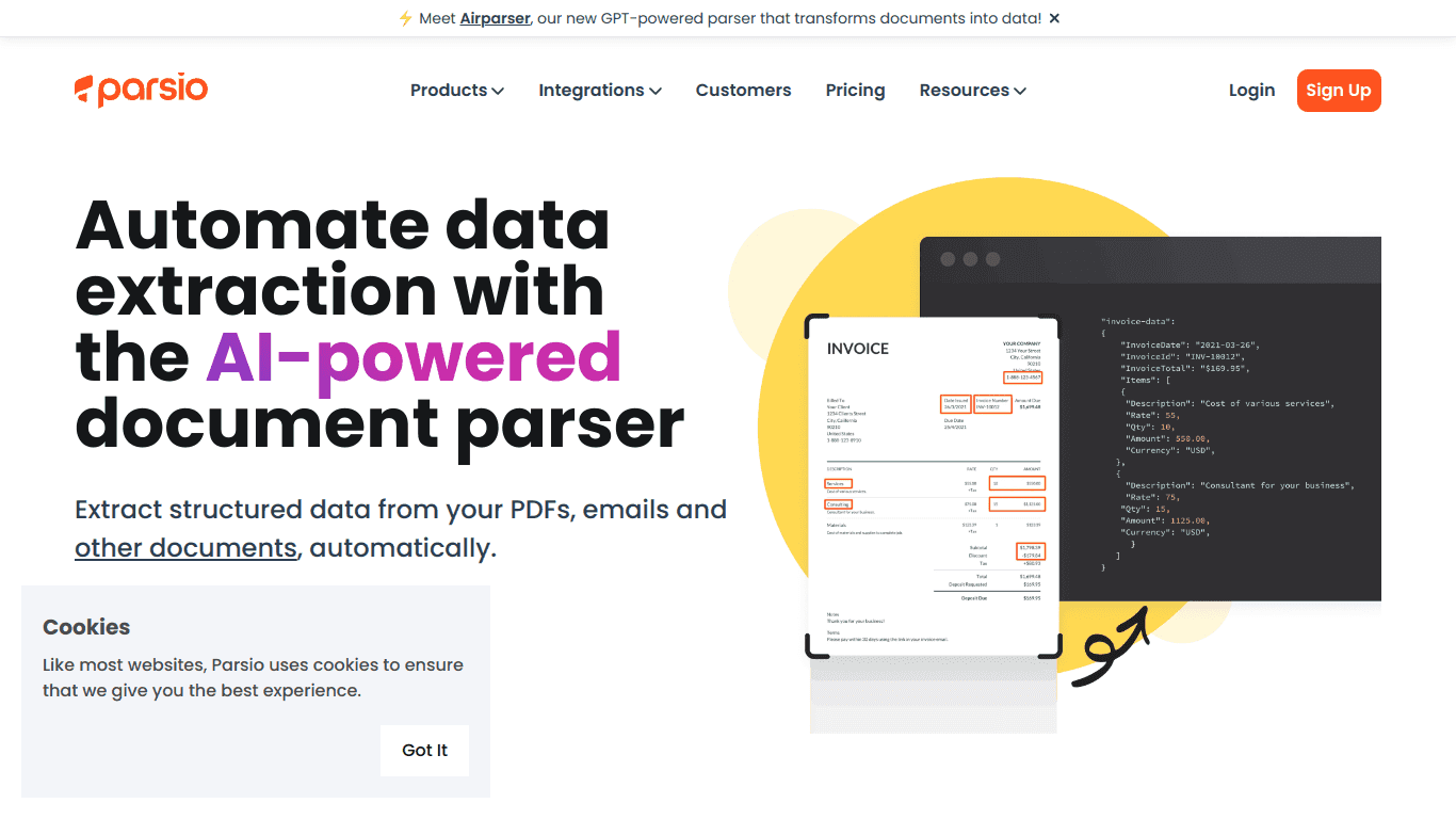 Découvrez l'intelligence artificielle Parsio - Avis, Prix et ...