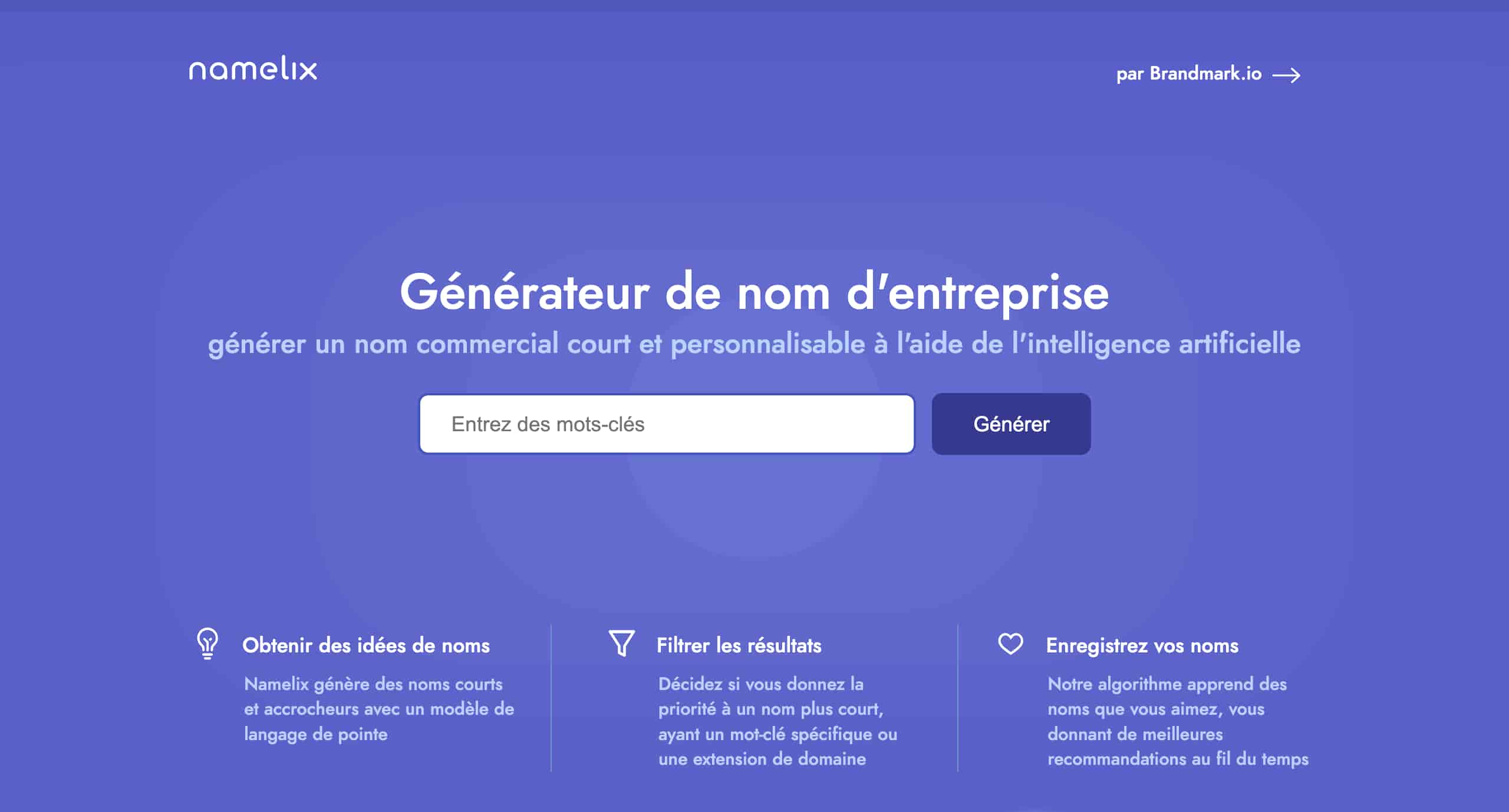 Namelix - Avis, Prix et Fonctionnalités