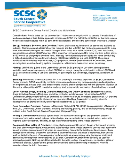 Conference Center | SCSC