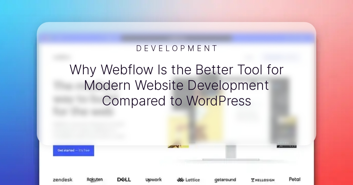 Why Webflow Is the Better Tool for Modern Website Development Compared to WordPress — KOMUNIQUE