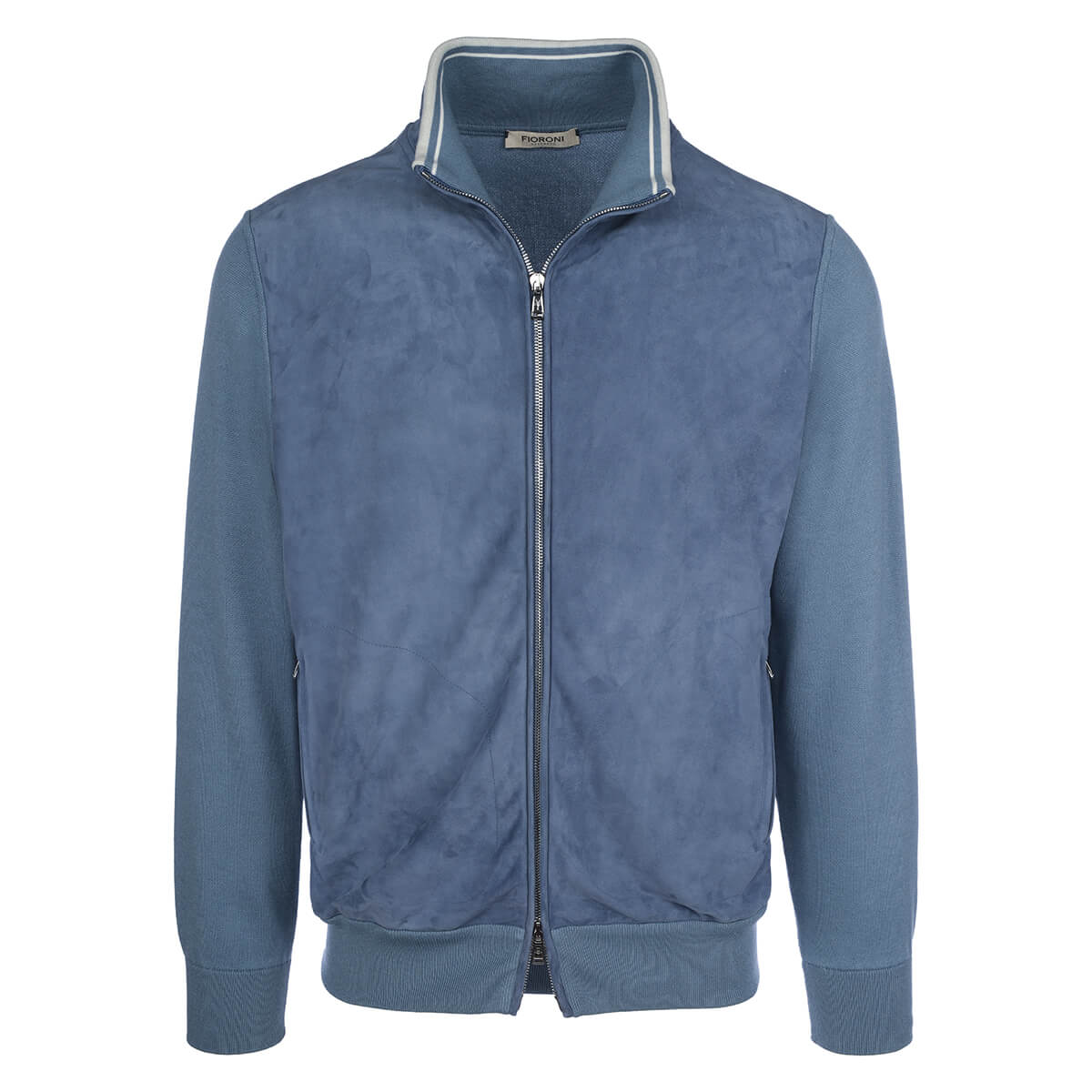 Lightweight suede and knit jacket | Maglificio Fioroni