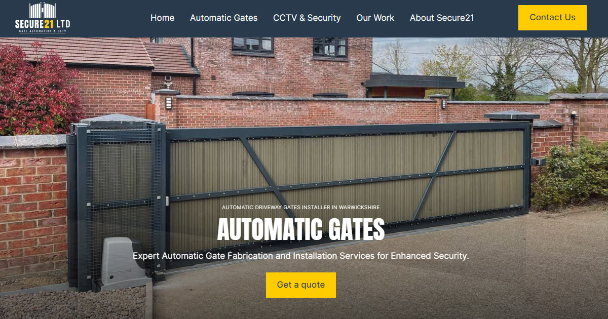 Electric Gates: Security for Homes & Businesses - Secure21 Ltd
