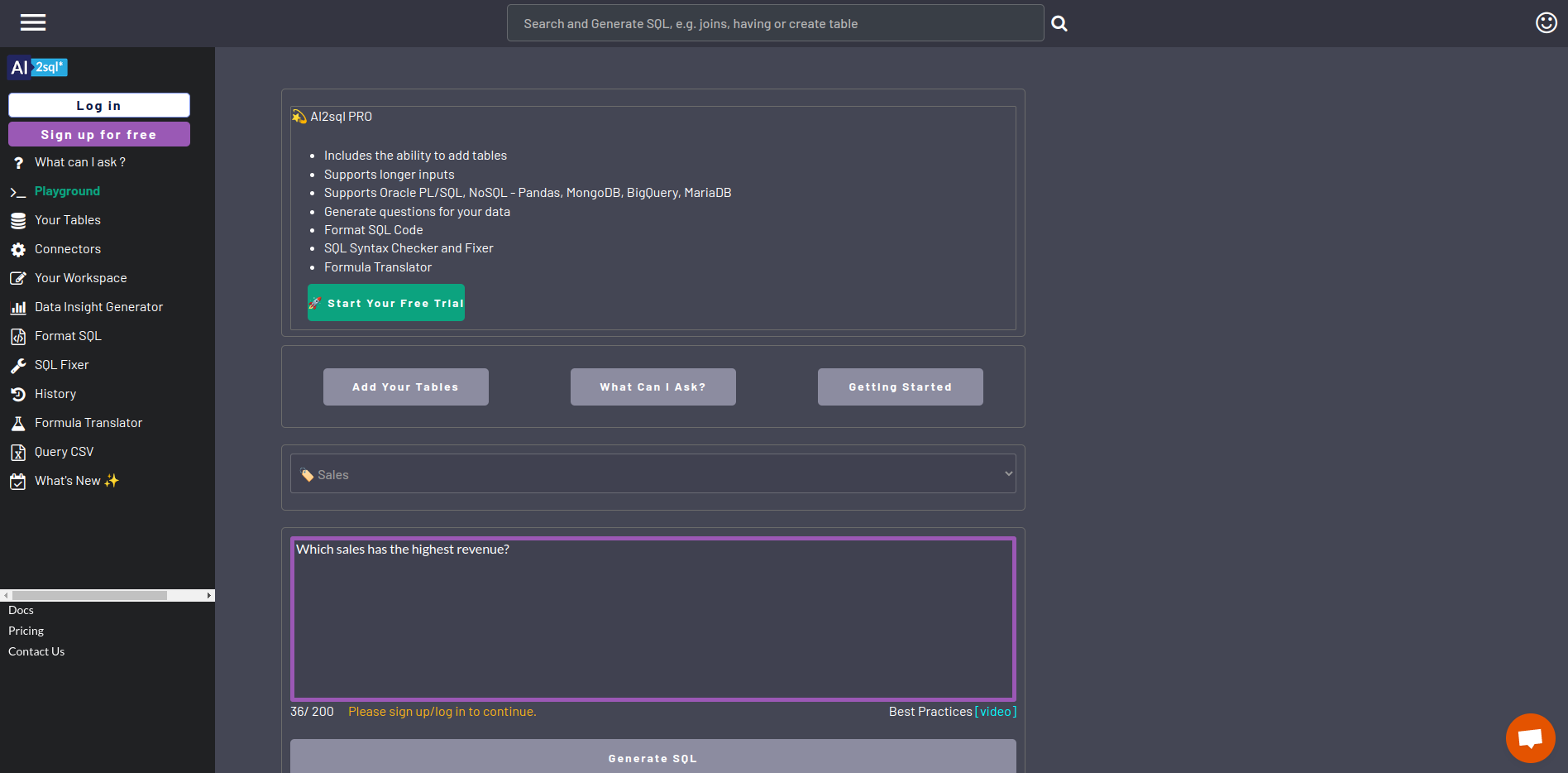 Ai2sql Instantly Generate Efficient Sql Queries 