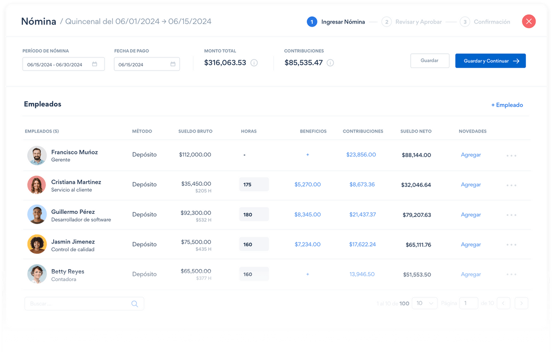 Software de Nómina | Cashflow