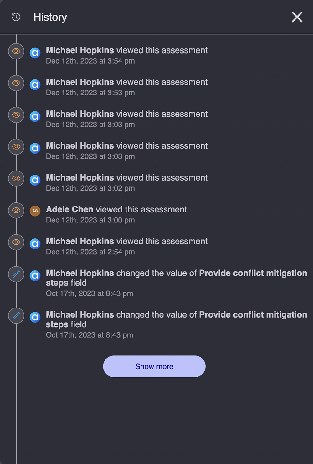 Introducing Workflow Assessment History Introducing Workflow Assessment History